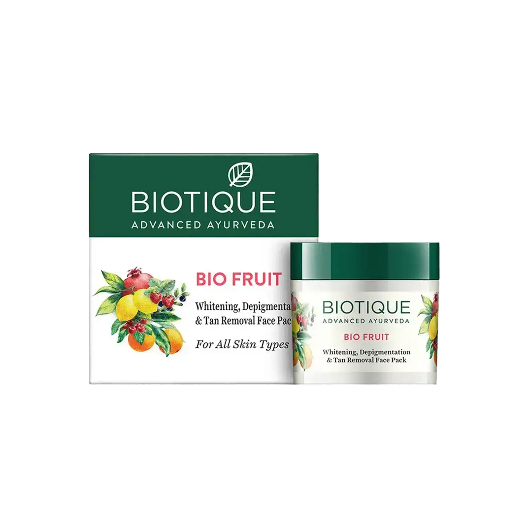 Buy Biotique Bio Fruit Whitening, Depigmentation & Tan Removal Face ...
