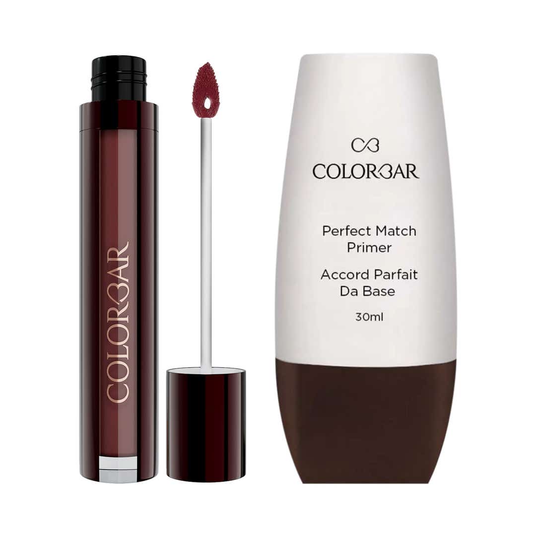 Buy Colorbar Perfect Match Primer + Kiss Proof Liquid Lipstick - 007 ...