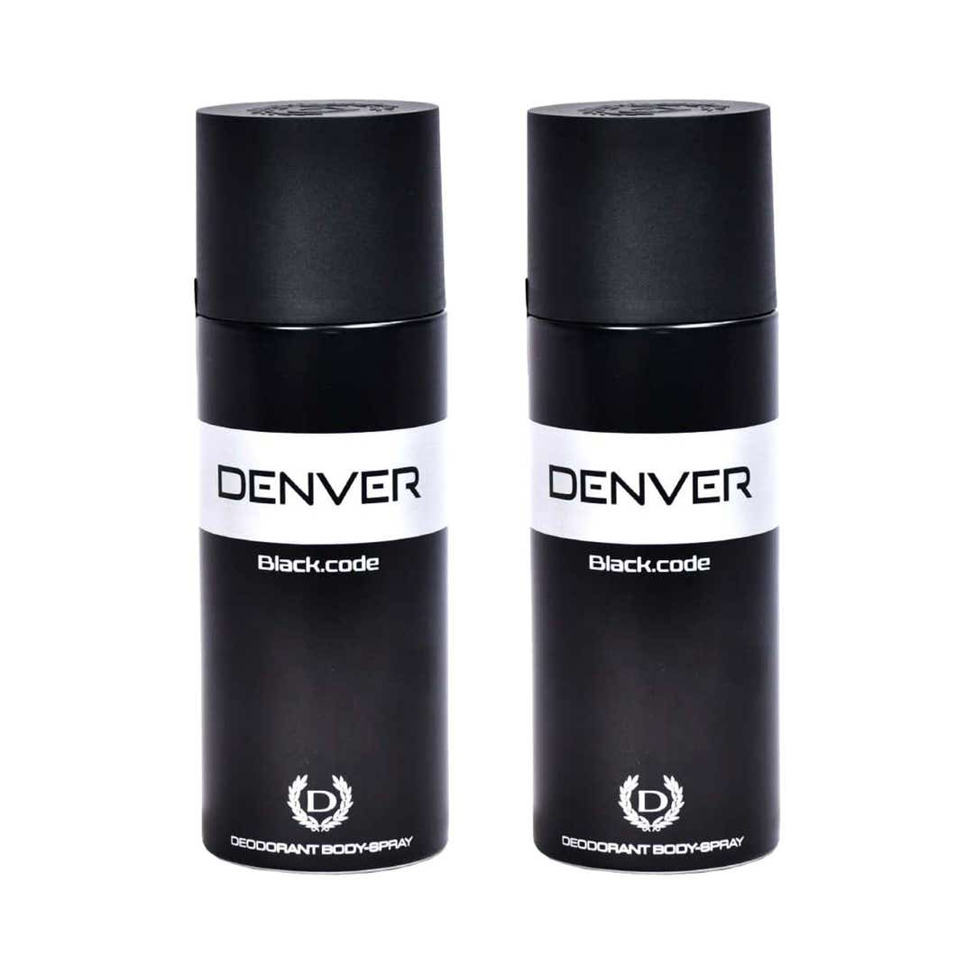 Denver Black Code Deodorant Body Spray for Men Combo (200 ml)
