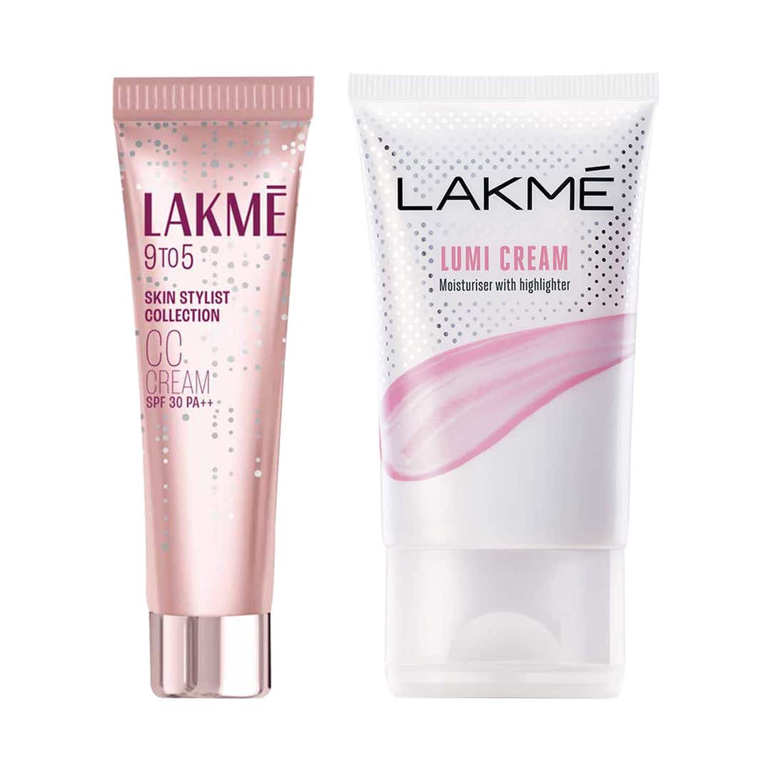 Buy Lakme Lumi Moisturizer + 9 to 5 CC Cream Beige Combo Online at Best ...