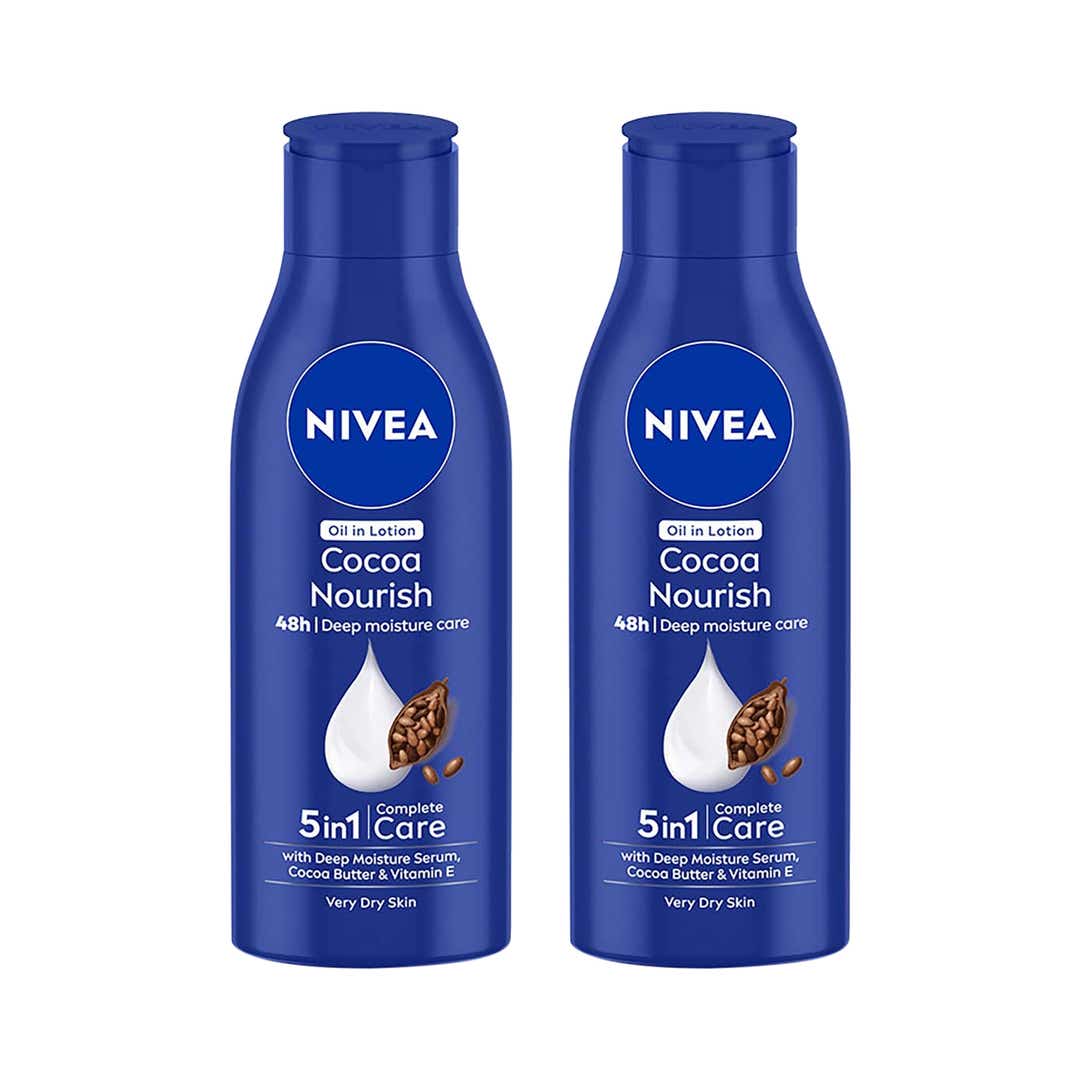 Buy Nivea Cocoa Nourish 5 In 1 Oil In Lotion (200 ml) (Pack Of 2) Combo ...