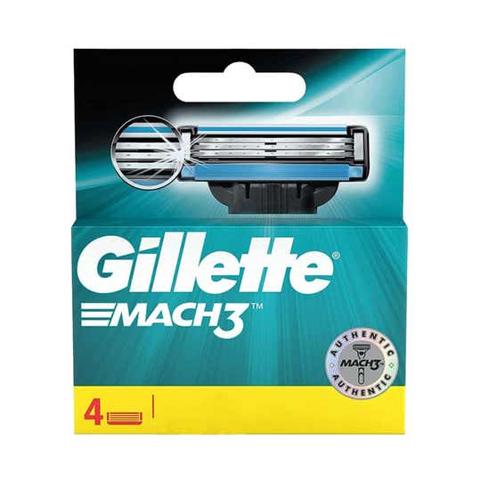 Buy Gillette Mach 3 Bladed Shaving Cartridges Razor (4Pcs) Online at ...