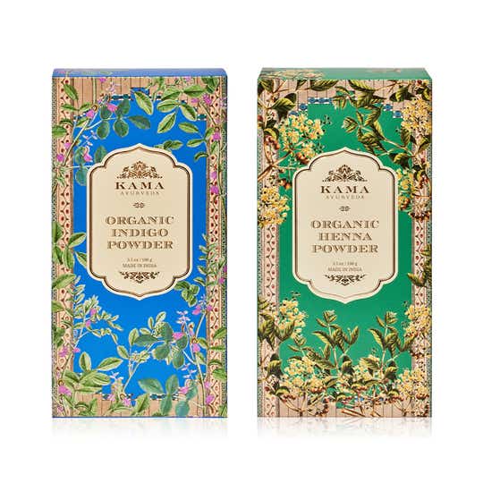 Buy Kama Ayurveda Organic Hair Colour Combo with Henna and Indigo ...