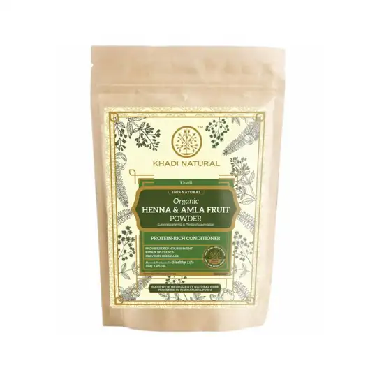Buy Khadi Natural Henna & Amla Fruit Organic Powder (100g) Online at ...