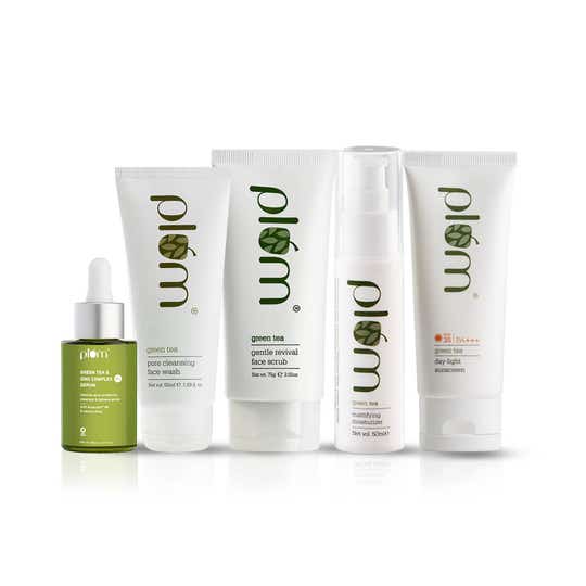 Buy Plum Green Tea Daily + Weekly Tlc Combo Face Wash, Face Scrub ...